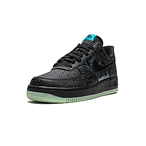 Nike Men's Air Force 1 Low Space Jam Computer Chip, Black/Light Blue Fury/Black, 9
