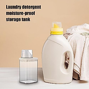 Laundry Powder Bin, Household Washing Powder Storage Container, Laundry Detergent Powder Storage Box,With Measuring Cup Rice Storage Bottle Laundry Powder Box （1100ml）