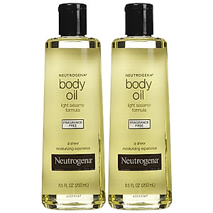 Neutrogena Body Oil, Fragrance Free, 8.5 Fl Oz (Pack of 2)