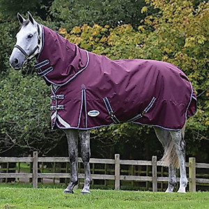 Weatherbeeta ComFiTec Plus Dynamic II Detach-A-Neck Lite - Maroon/Grey/White - 78"