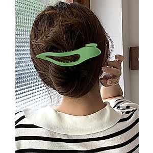 6 Pcs Thick Hair Clips Set for Women & Girls: 5" Large Side Slides, Strong Hold No Slip Grip, Flat Curved Claw Clamps, Duckbill Clamps for Long Hair