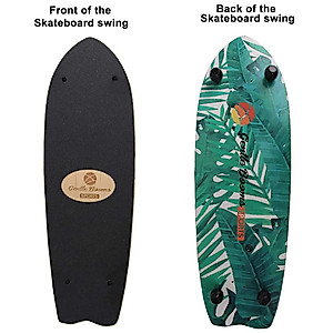 Gentle Booms Sports Skateboard Swing, 29.7×9.5 inch Large Stand Up Surf Swing with Adjustable Handle, Up to 660 Pounds Weight Capacity, Outdoor Swing for Kids