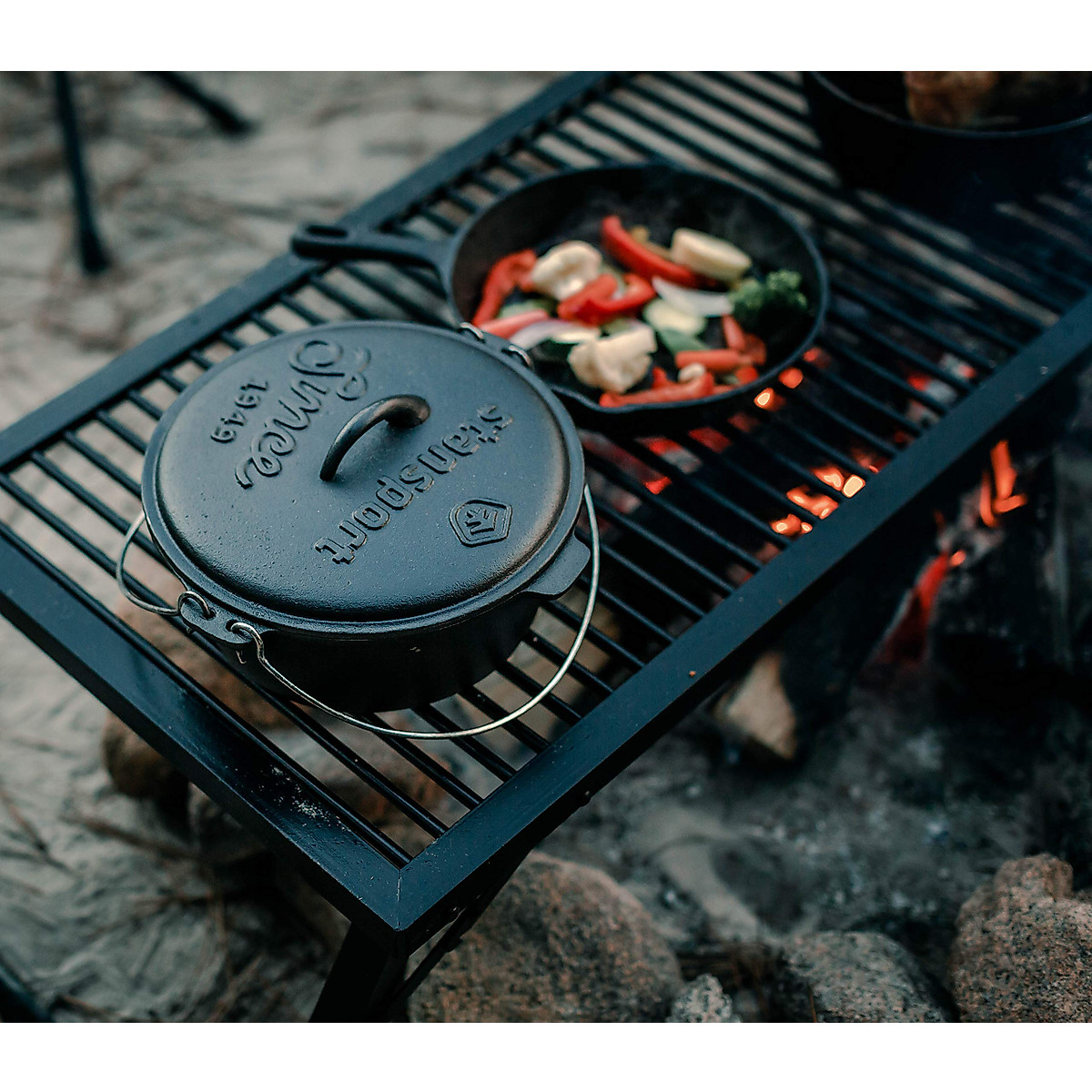 Stansport Pre-Seasoned Cast Iron Cook Set 6 Piece Set (16903)