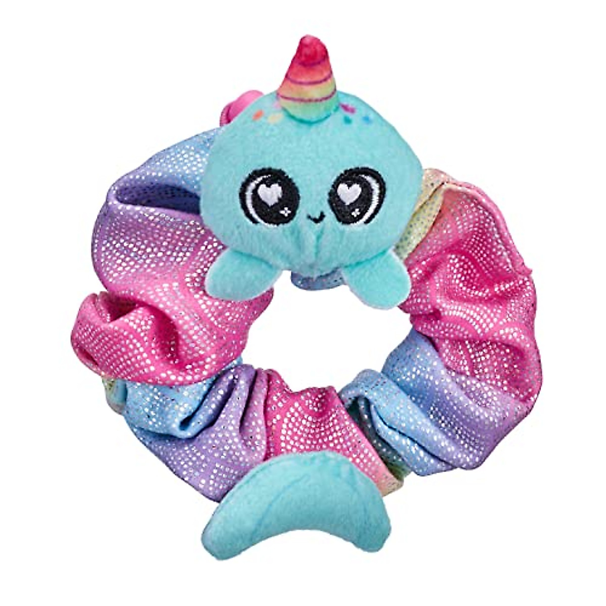 SCRUNCHMIEZ 96553 Seven Pack, Exclusive Magically transforms from Hair Scrunchie to Cute Plush Friend as Well as Backpack Clip. So Many Characters to Collect & wear