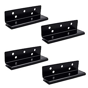 BUZIFU 4 PCS Bed Frame Bed Post Double Hook Slot Bracket Bed Rail Hooks Plates Heavy Duty Bed Post Double Pin Hook Slot Bracket Bed Accessories Bed Frame Attachment Bracket Hardware for Wooden Bed