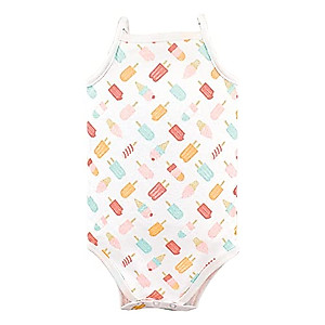 Hudson Baby Unisex Baby Cotton Sleeveless Bodysuits Ice Cream, 12-18 Months
