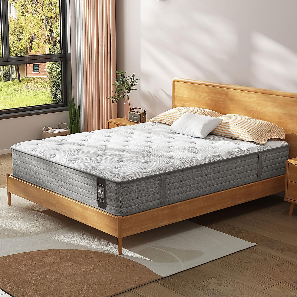 Full Size Mattress in a Box 12in Full Mattress Fireproof Memory Foam Mattresses Colchones Full w/Individually Box Spring/Grade III Anti Pilling/Lumbar Support/Pressure Relief/CertiPUR-US Certified