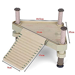 Turtle Platform,7x6x3.5inTurtle Float Platform Basking Platform Decorative Reptile Frog Pier Floating Basking Platform Ramp Ladder Tank with Ramp Ladder for Aquariums Tank