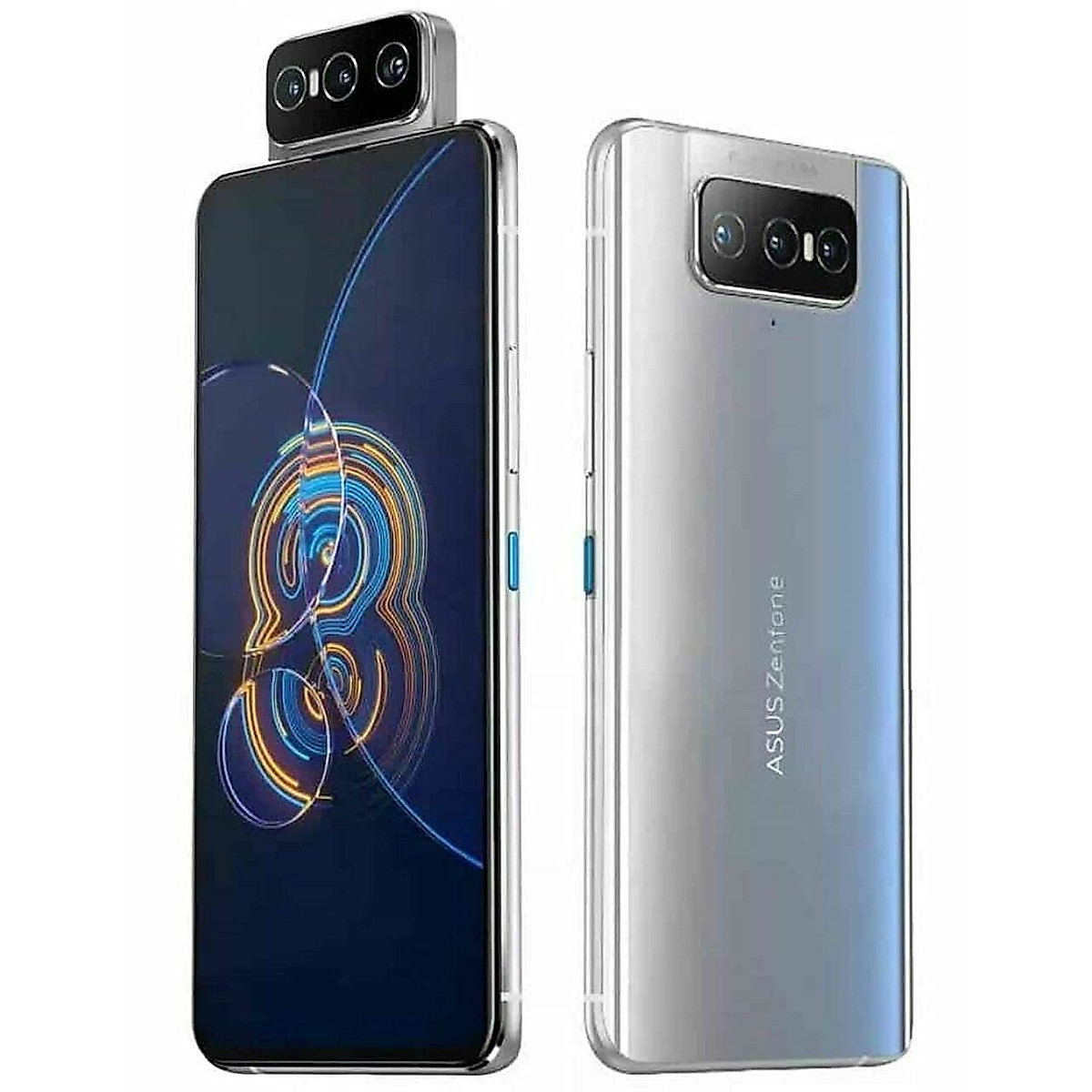 ASUS Zenfone 8 Flip ZS672KS 5G Dual 128GB ROM 8GB RAM Factory Unlocked (GSM Only | No CDMA - not Compatible with Verizon/Sprint) International Version Mobile Cell Phone - Silver