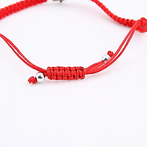 MENGLINA Unisex Handmade Braided Rope Lucky Red String Bracelet Hamsa Evil Eye Charm Bracelet for Women Peaceful Adjustable Couple Bracelets