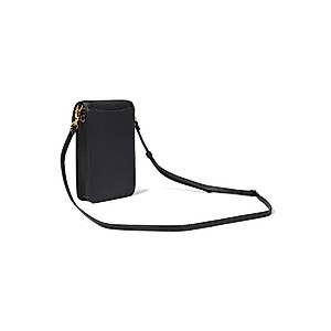 Coach Polished Pebble Leather C Phone Crossbody, Black
