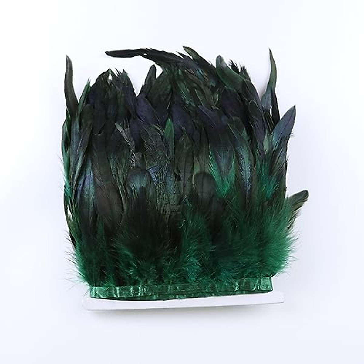 2.19yd Natural White Chicken Feathers Trim Fringe Rooster Feather Ribbon for Festival Party Clothing Decoration Craft