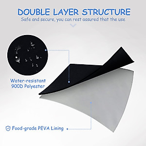 Moyad Reusable Sandwich Snack Bag, Set of 2 Pack Food Storage Pouch Zipper Lunch Bag for Men Women Adults Dishwasher Safe, BPA Free, Compact Snacks Bags for Picnic Work Travel Office (Black)