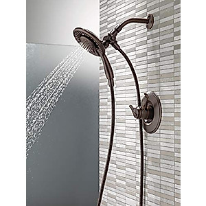 Delta Faucet Linden 17 Series Dual-Function Shower Faucet, Shower Trim Kit with 4-Spray In2ition 2-in-1 Dual Hand Held Shower Head with Hose, Venetian Bronze T17294-RB-I (Valve Not Included)