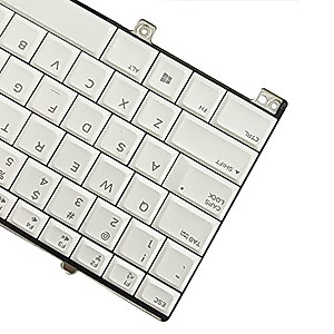 GinTai Laptop US Keyboard with RGB Backlit Replacement for Dell Alienware 17 R5 /Area 51m R1 AWAR51M-7350WHT 62W10 NC0731-1 0