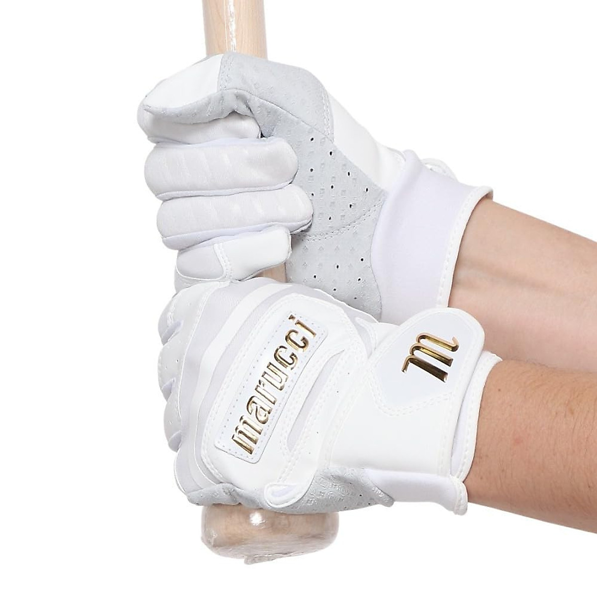 Marucci 2021 PITTARDS Reserve Adult Batting Gloves, White, Adult Small