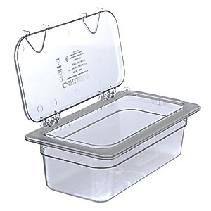 Carlisle FoodService Products Plastic Food Pan 1/3 Size 4 Inches Deep Clear (Pack of 6)