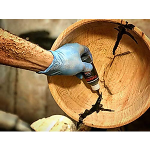 Starbond 2 oz. Black Medium CA Glue (Premium Cyanoacrylate Super Glue) Crack Filler 150 CPS Viscosity for Woodworking, Woodturning, Carpentry, Guitar, RC Hobby