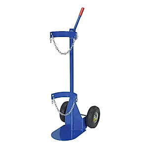 Vestil CYL-D-1-PN Cylinder Dolly with Pneumatic Wheel, Steel, 25-1/16" Length, 17-7/16" Width, 54-1/16" Height