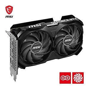MSI GeForce RTX 4060 Ti VENTUS 2X BLACK 16G OC Graphics Card - RTX 4060 Ti GPU, 16GB GDDR6 (18Gbps/128-bit), PCIe 4.0-2 x TORX Fan 4.0 - HDMI 2.1a, DisplayPort 1.4a