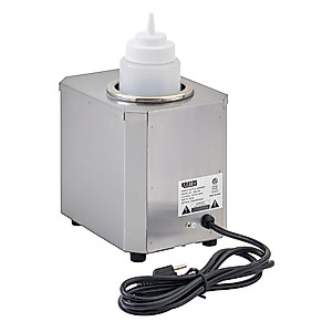Kratos Electric Sauce/Topping Bottle Warmer, Single 32 oz. Commercial Warmer for Hot Fudge, Nacho Cheese, Caramel. 120V, 200W (29M-048)