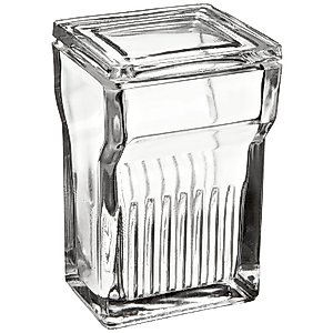 Wheaton 900620 Glass Rectangular 250mL Coplin Staining Jar, with Lid (Case of 6)