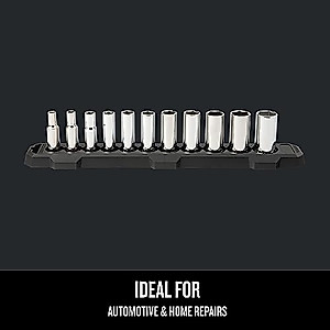 CRAFTSMAN Socket Set, SAE, 3/8" Drive, 6 Pt., 11Piece (CMMT12044)