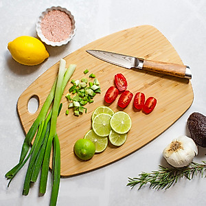 Totally Bamboo Jet Series Dishwasher Safe Bamboo Cutting Board, Medium, 13-1/2" x 9"