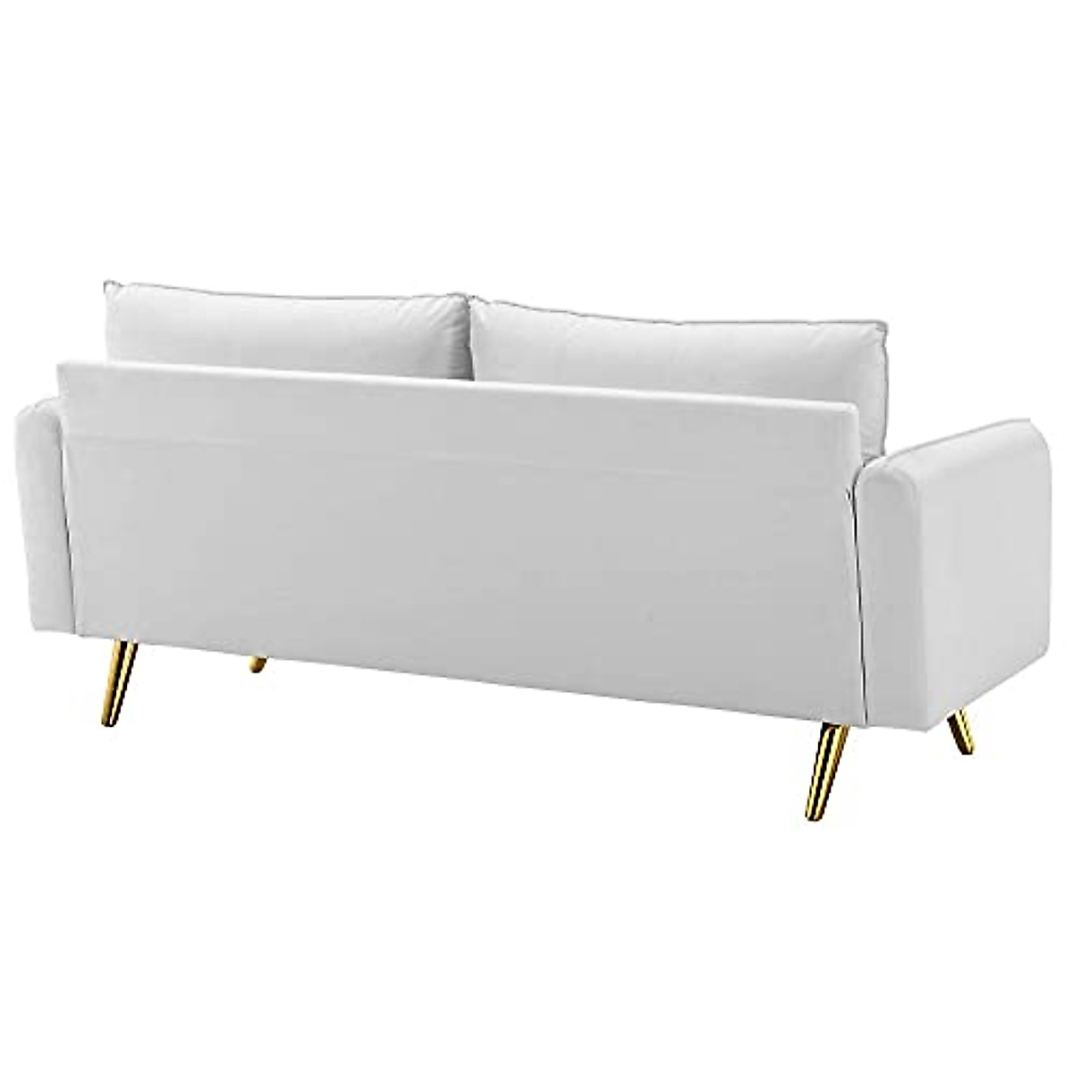 Modway Revive Performance Velvet Sofa, White , 32.5 x 72 x 33.5