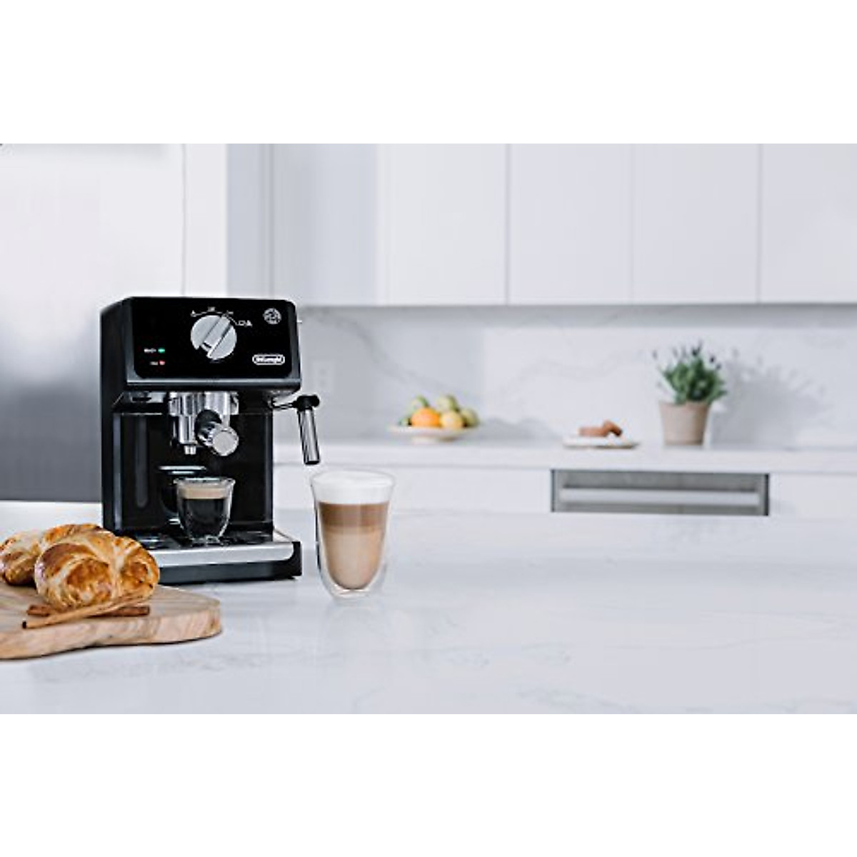 De'Longhi ECP3120 15 Bar Espresso Machine with Advanced Cappuccino System, 9.6 x 7.2 x 11.9 inches, Black/Stainless Steel