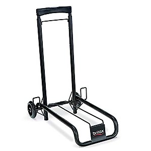 Britax Car Seat Travel Cart | Adjustable Handle + Compact Fold + Fits in Airplane Overhead Bin , Black, 42x13.5x5.5 Inch (Pack of 1)
