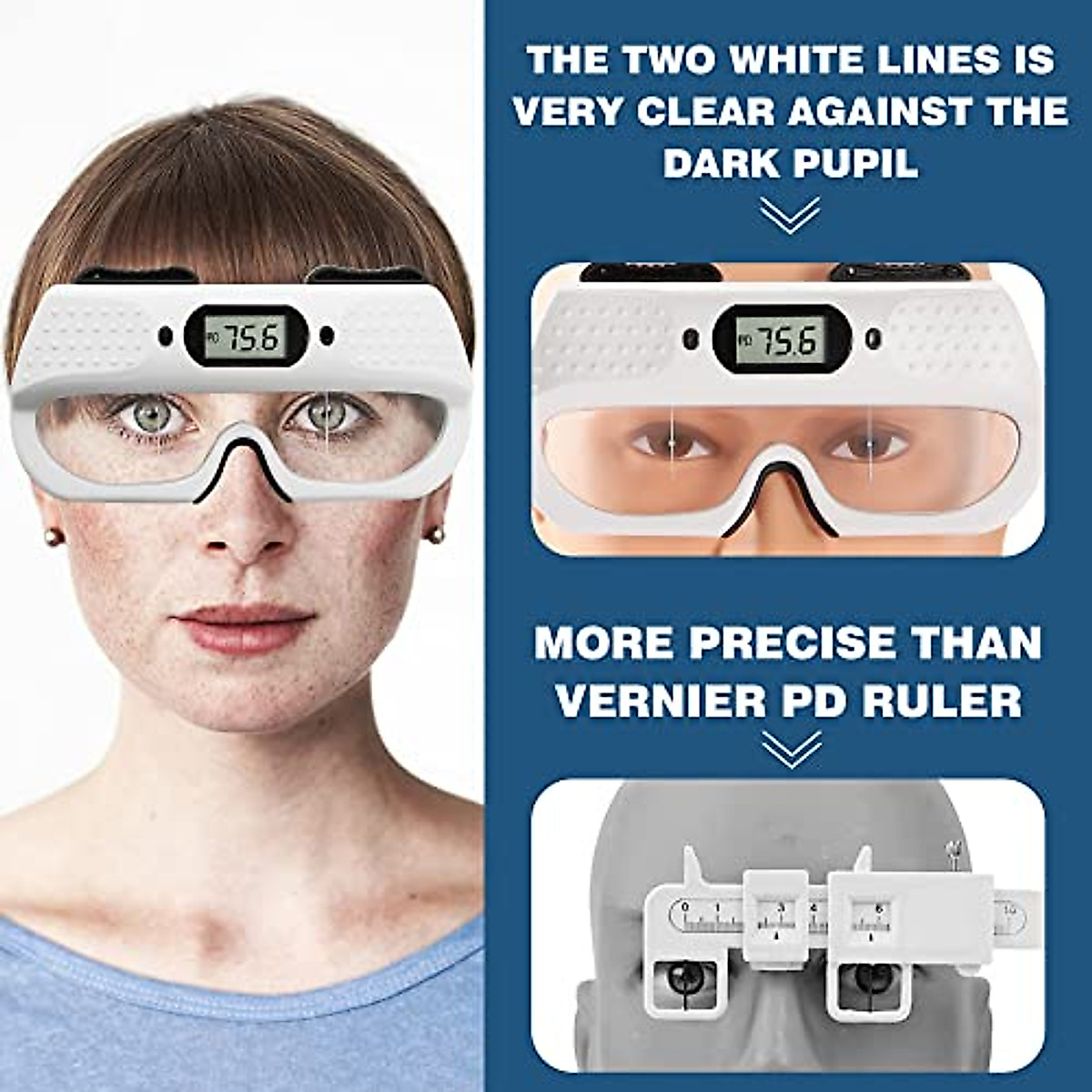 Hanchen PD Meter Digital Pupil Distance Meter PD Ruler Pupilometer with Memory Function CE Certificate