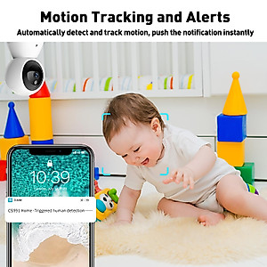 BJR 2K HD Security Camera Indoor, 5G & 2.4G WiFi Camera, Pan/Tilt Pet Camera with Motion Detection, Night Vision, 2-Way Talk, Home Cam with 64G SD Card Included