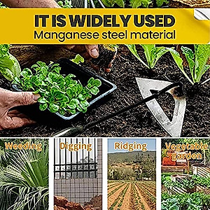 TKPL Garden Hoe - All-Steel Hardened Hollow Hoe for Long Handle, Garden Weeding Tools, Easy Weeding and Soil Loosening, Hoe Garden Tool, Durable and effectable Hand Tools, Multi, 11.81x6.30(30x16cm)