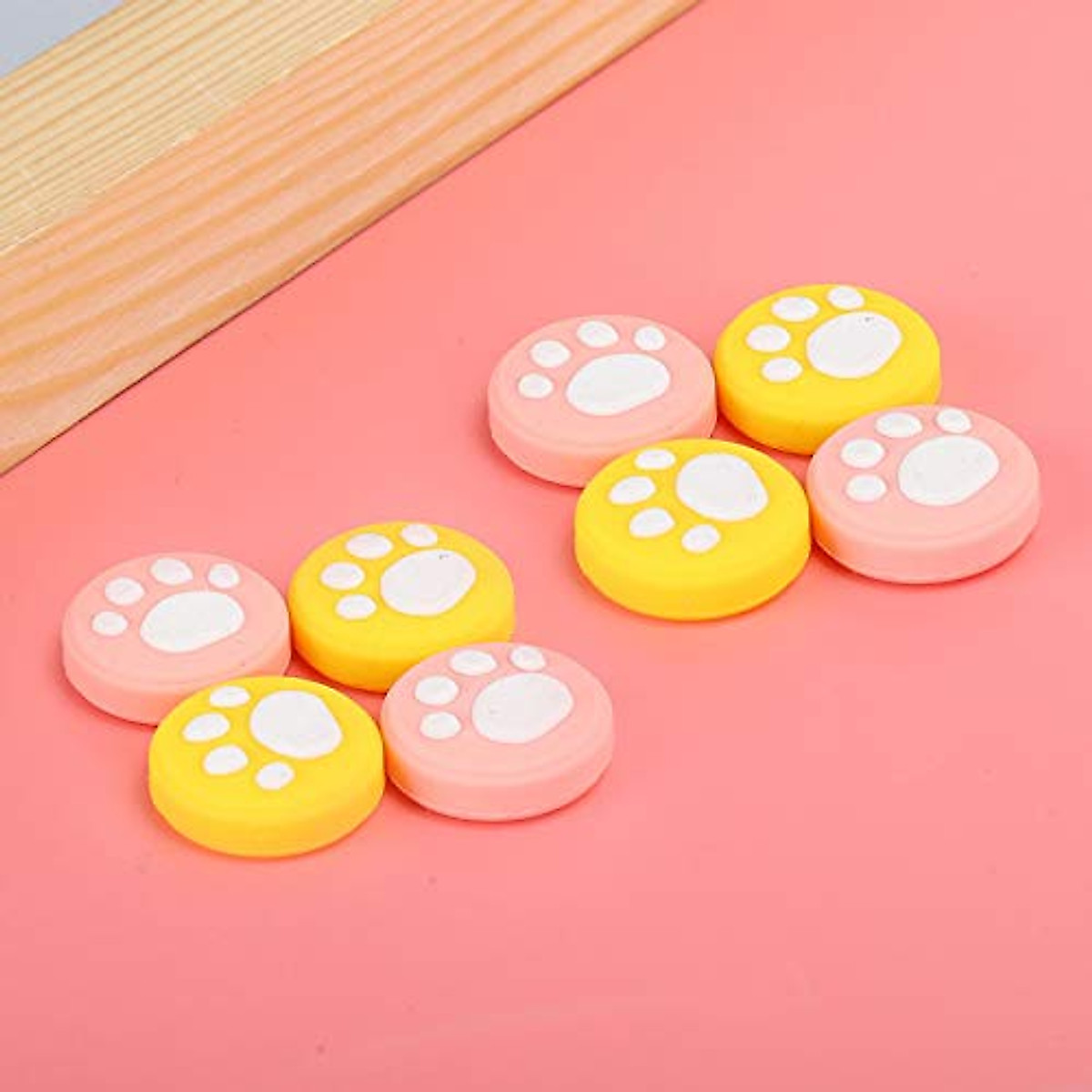 Jopwkuin Thumb Grip Caps Easy Install Cat Claw Control Cap 2 Sets,for Switch PS4 PS3,for Xbox 360/Xbox,for Switch(002)