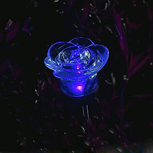 TANGIST Nordic Solar Lawn Home Garden Light Solar Waterproof Light LED Outdoor Decorative Light Floor Lamp Outdoor Rose Light Modern Style Home Decoration