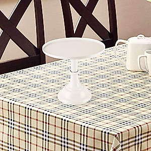 White Round Cake Stand, 9.8-Inch Metal Dessert Cupcake Stand Display Tray for Parties,Baby Shower, Wedding, Birthday