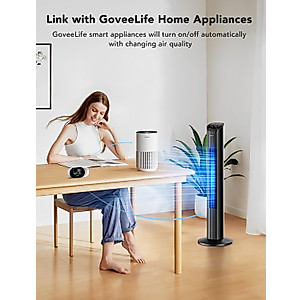 GoveeLife Smart Air Quality Monitor with PM2.5, WiFi, Temperature & Humidity Sensors, LED Display, 2s Refresh, 2-Year Data Storage, for Home & Office