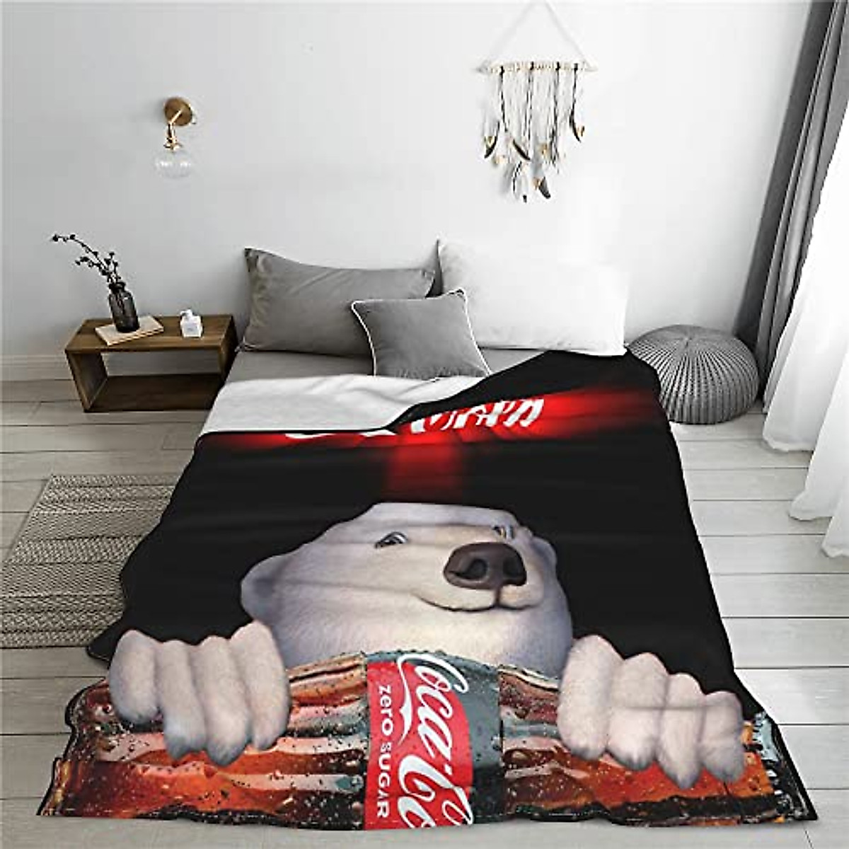 Paoucun Flannel Blanket Classic Sign Print Throw Blanket Lightweight Durable Cozy for Logo Lovers Gift - 50'x60'