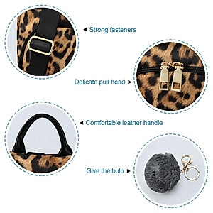 Sletend Cute Backpack for Women Leopard Print Casual Daypack Backpacks with Side Pocket Women’s Travel Backpack