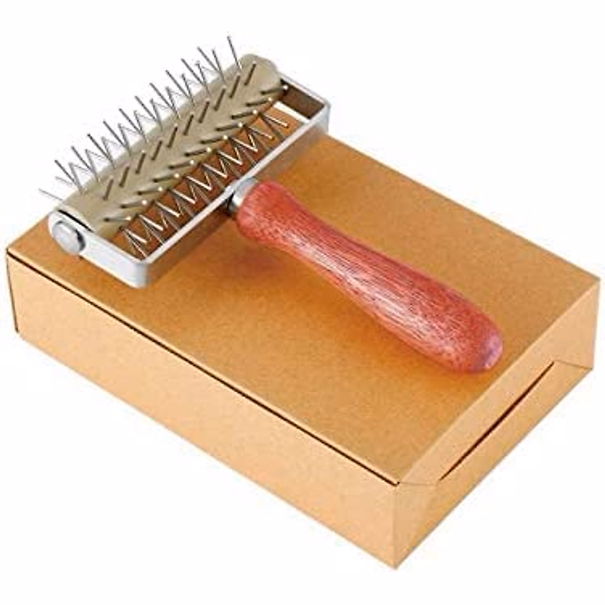 GQU Handle Roller Docker Stainless Steel for Pizza Cake Pie Homemade Baking Pizza Dough Docker For Homemade Pizza Cake Pie Bread Pastry Baking Tool