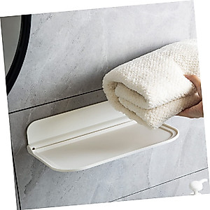 Garneck Set-top Routing Box Wall Mounted Shelves Bathroom Wall Shelves Bathroom Floating Shelf Shelves for Bathroom Stick on Wall Shelf Bathroom Towel Storage Toilet Seat Covers Pp White