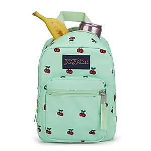 JanSport Big Break Insulated Lunch Bag - Small Soft-Sided Cooler Lunch Box Ideal for Work, or Meal Prep, 8 Bit Cherries