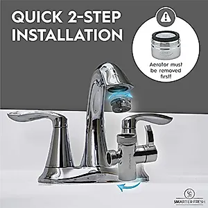 SmarterFresh Faucet Diverter Valve With Aerator and Male Threaded Adapter, Faucet Adapter for Hose Attachment, Faucet Connector for Water Diversion