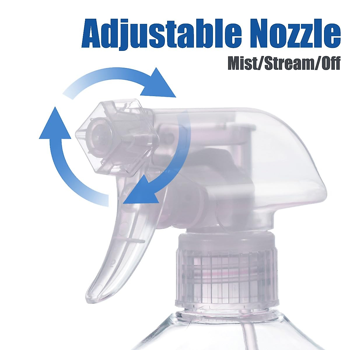 JohnBee Spray Bottles - 16.9oz/2Pack - Premium Adjustable Spray Bottles for Cleaning - No Leak And Clog Mister Spray Bottle - Spray Bottle For Hair, Plants, Pet, Vinegar, And Rubbing Alcohol Reagent