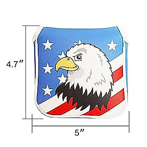 GOLTERS Golf Club Covers Mallet Putter Cover Magnetic Headcover Leather Magnetic Closure for Scotty Cameron Odyssey Taylormade Ping Golf Gift for Men Women Golfer