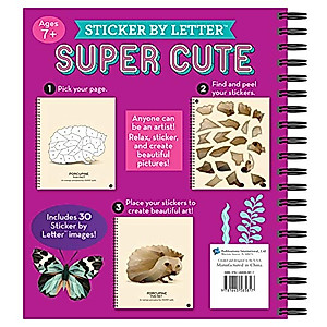 Brain Games - Sticker by Letter: Super Cute - 3 Sticker Books in 1 (30 Images to Sticker: Playful Pets, Totally Cool!, Magical Creatures)