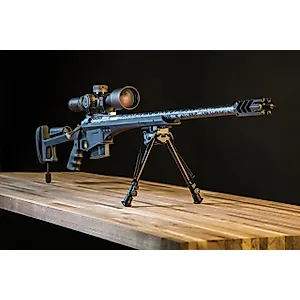 Caldwell XLA Fixed Pic Rail Bipod 6" - 9" with Collapsible Design, Non-Slip Feet and Notched Legs for Outdoor, Range, Shooting and Hunting