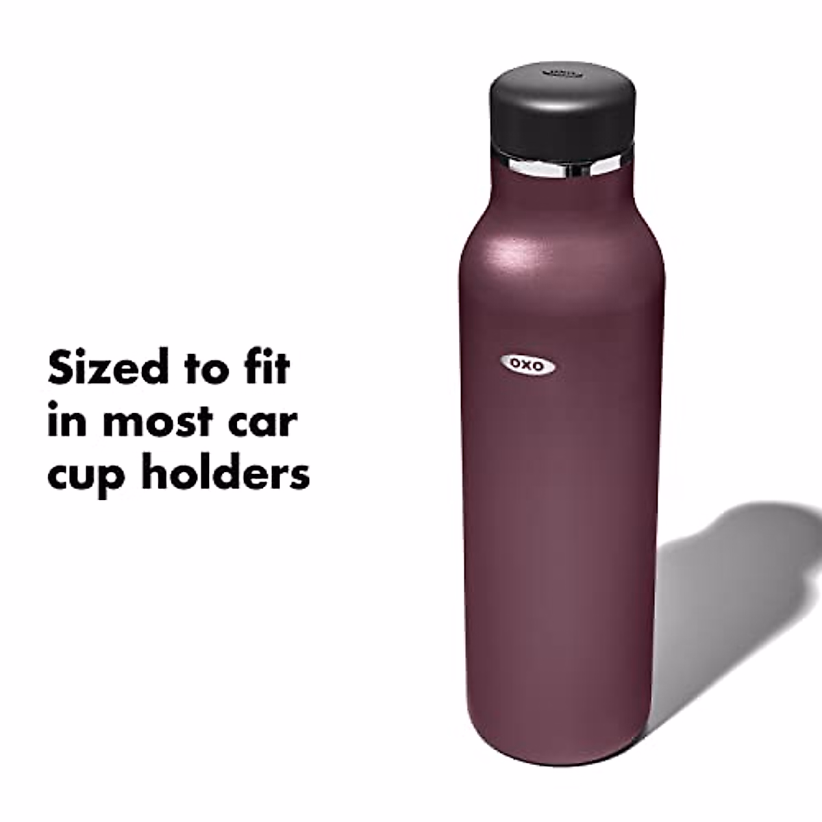 OXO 20oz Insulated Purple Garnet Water Bottle with Standard Lid