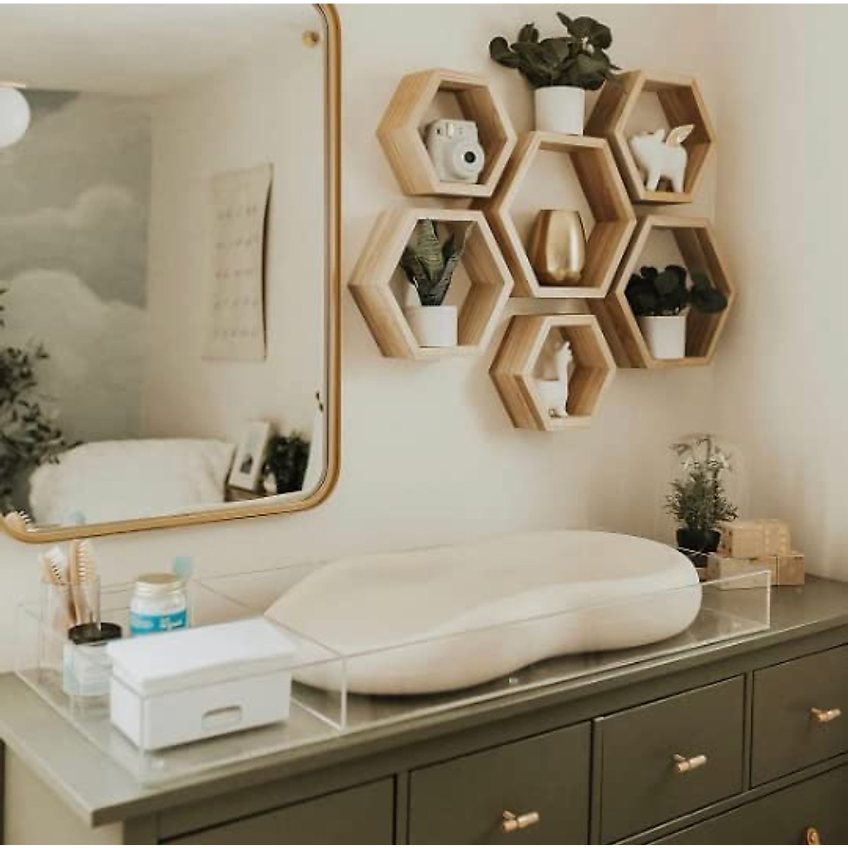 LELLOBABY - 6 mm Thick Premier Edition Acrylic Baby Removable Diaper Changing Tray Plus+